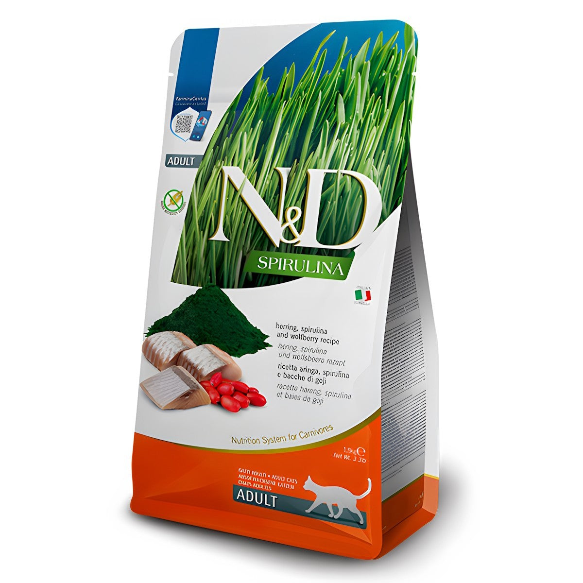 Farmina N&D Cat Food - Herring & Spirulina, Health-Boosting Formula ...