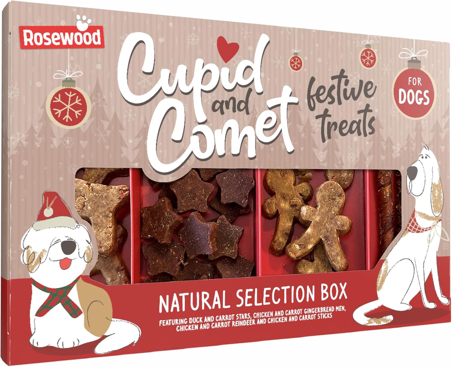 Cupid and Comet Christmas Natural Selection Box Treats for Dogs ...