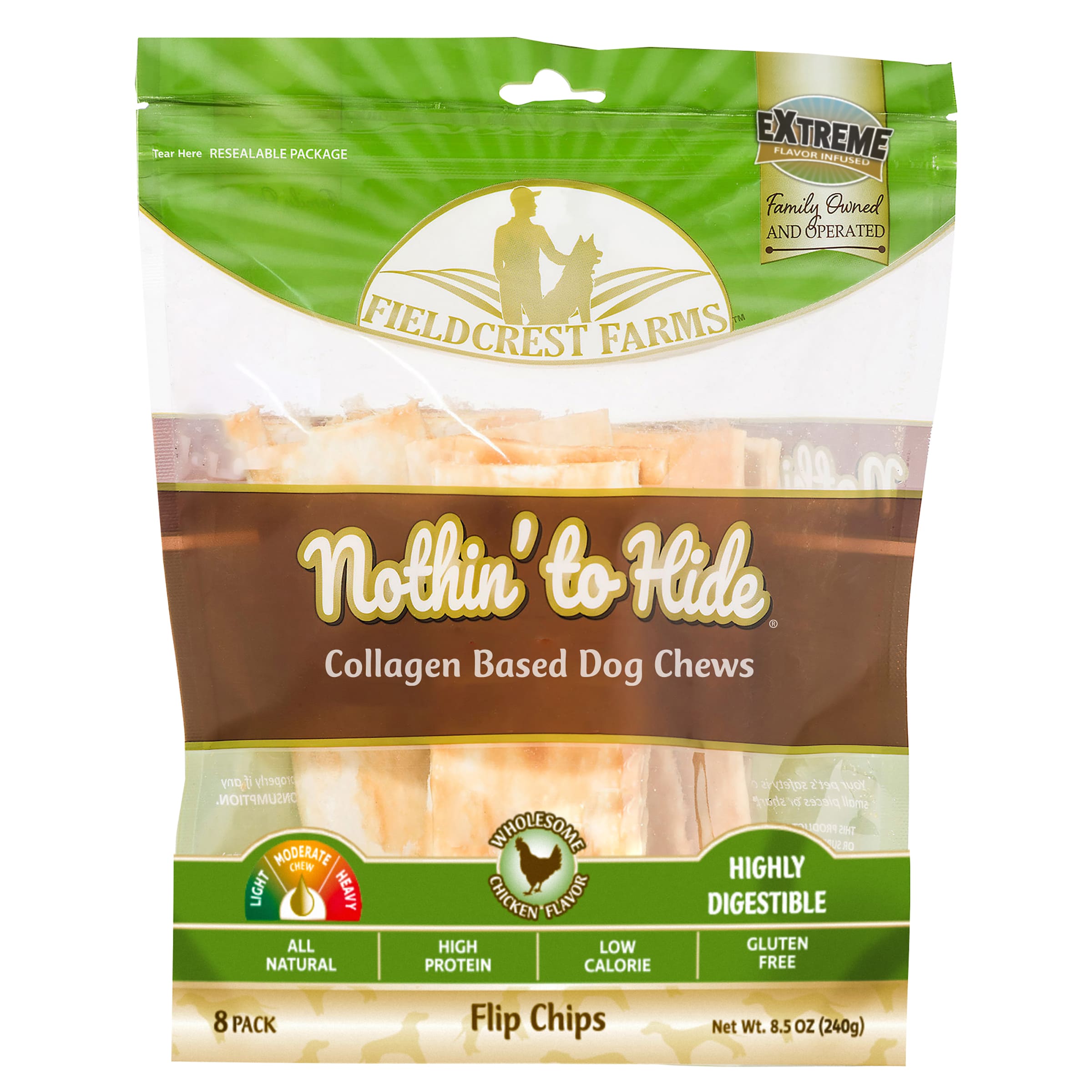 Nothin' to Hide Chicken Flip Chips Dog Chews - 8 Pack – MedicAnimal