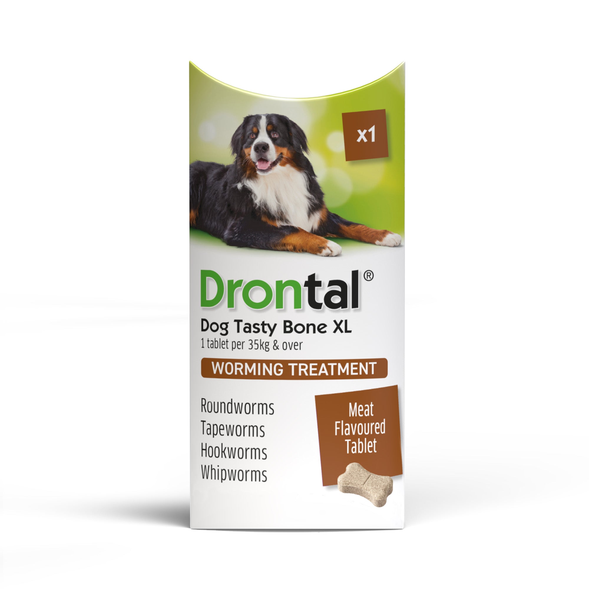 Drontal Tasty Bone XL Wormer Tablets for Large Dogs (Over 20kg) 1 ...