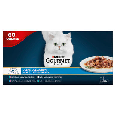 Gourmet Perle Mini Fillets Adult Wet Cat Food in Pouches - Ocean ...