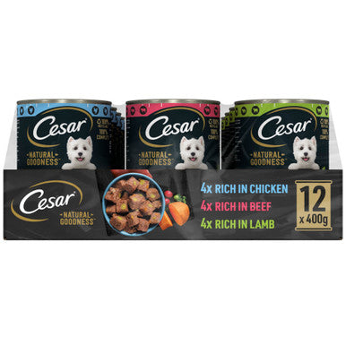Cesar Natural Goodness Tins Mixed Selection In Loaf|Dog food|Dog ...