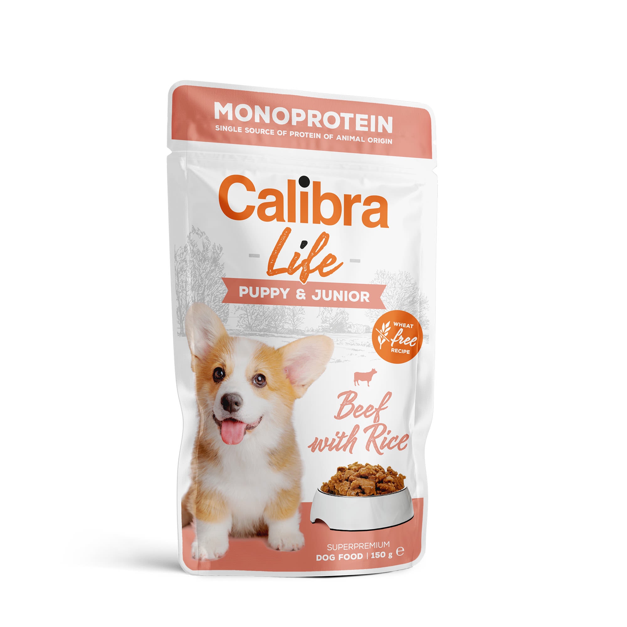 Calibra Life Puppy and Junior Dog Food Pouch - Beef with Rice – MedicAnimal