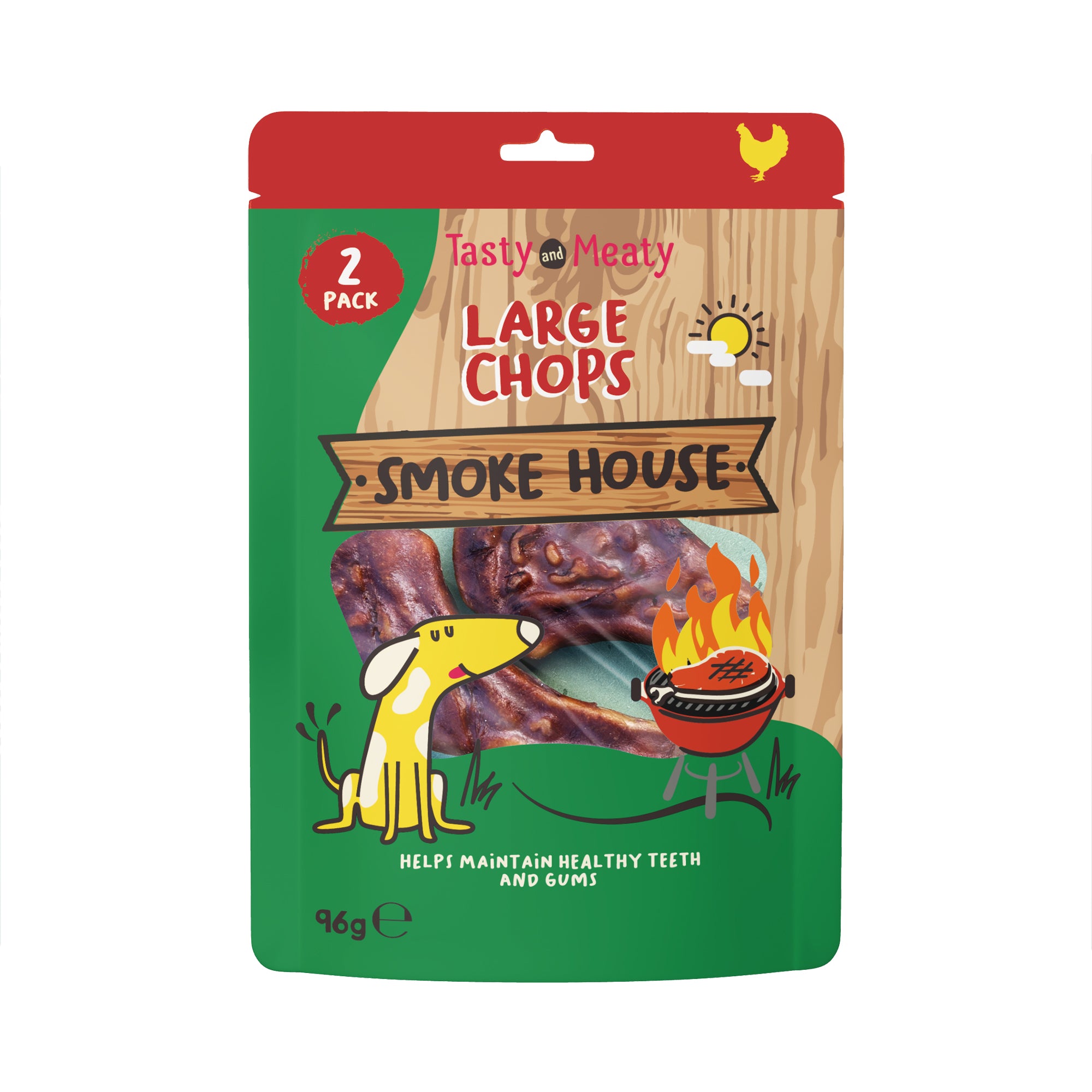 Tasty & Meaty Smoke House Large Chops | 96g – MedicAnimal