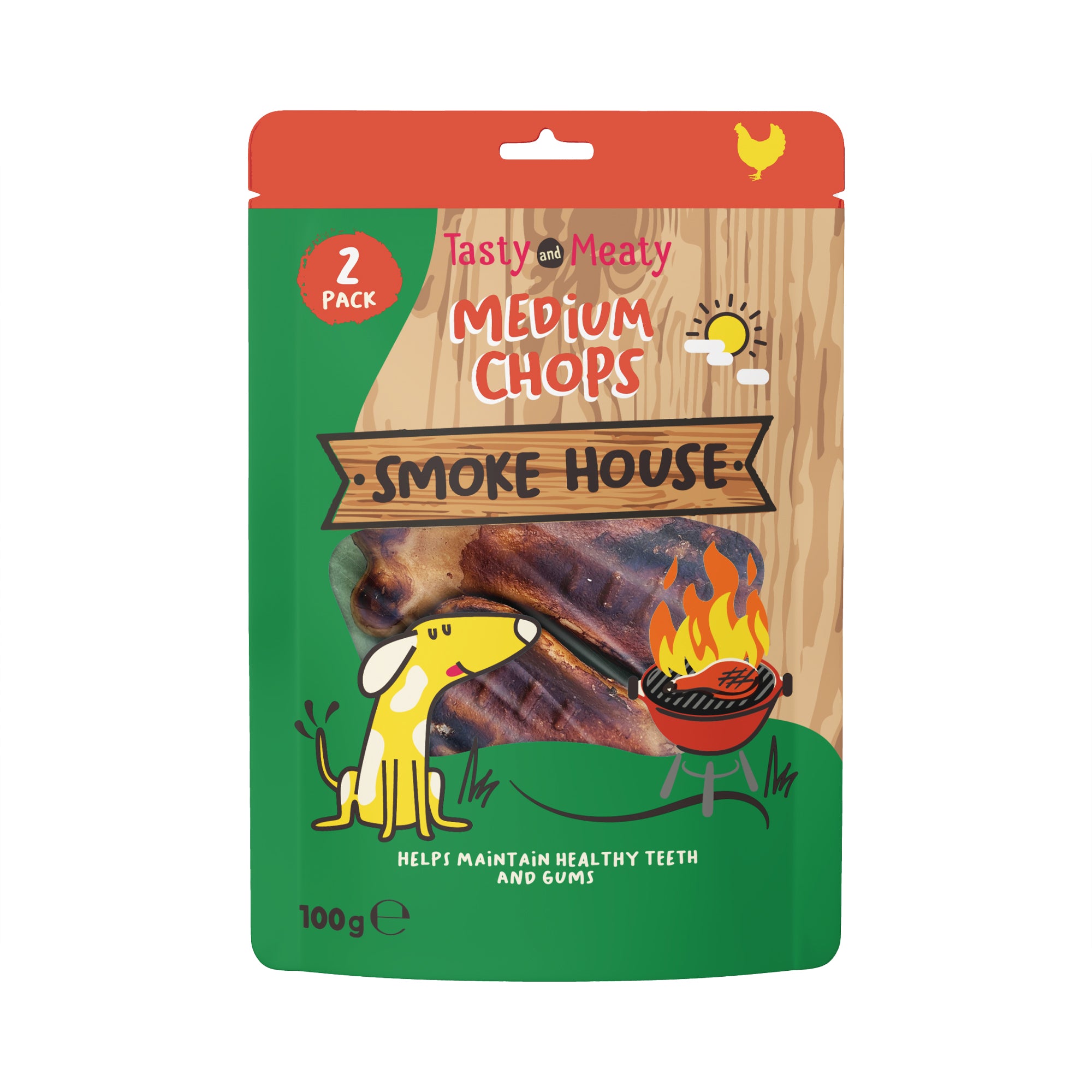 Tasty & Meaty Smoke House Medium Chops | 100g – MedicAnimal