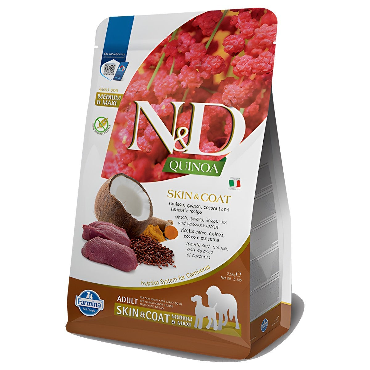 Farmina N&D Quinoa Skin Health - Venison & Quinoa for Large Dogs ...